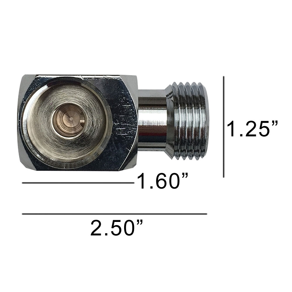 Beer Line Elbow Coupler Fitting - Low Profile Out | BeverageFactory.com