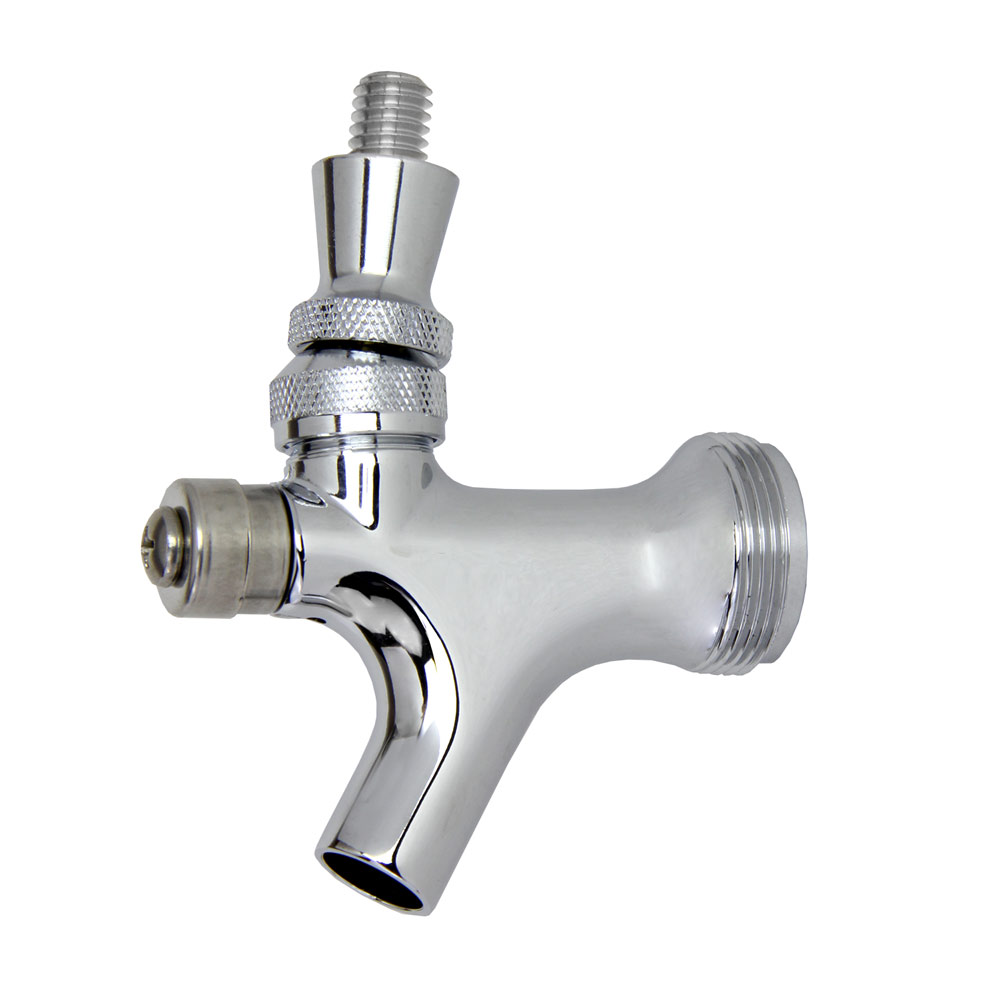 Self-Closing Chrome Beer Faucet with Stainless Steel Lever ...