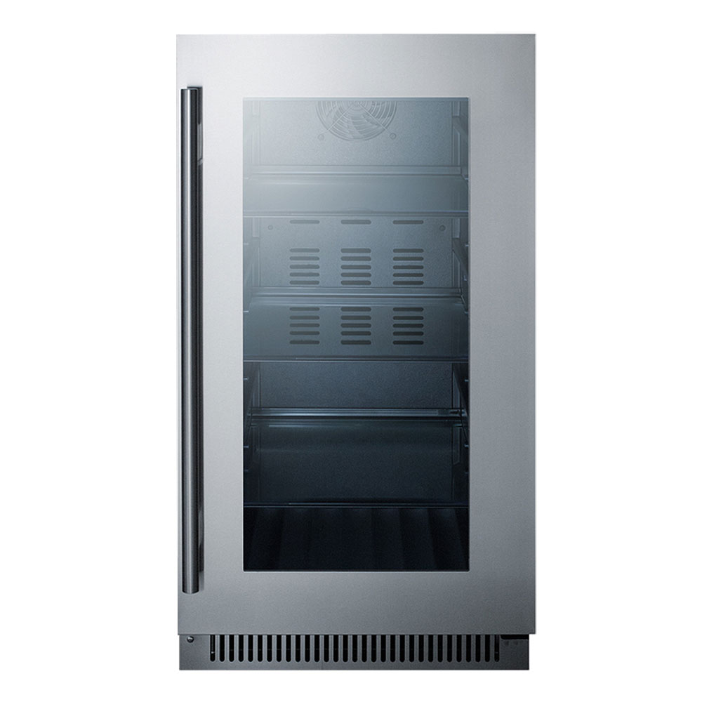 Summit CL181WBV Beverage Refrigerator - Black/Stainless Steel ...