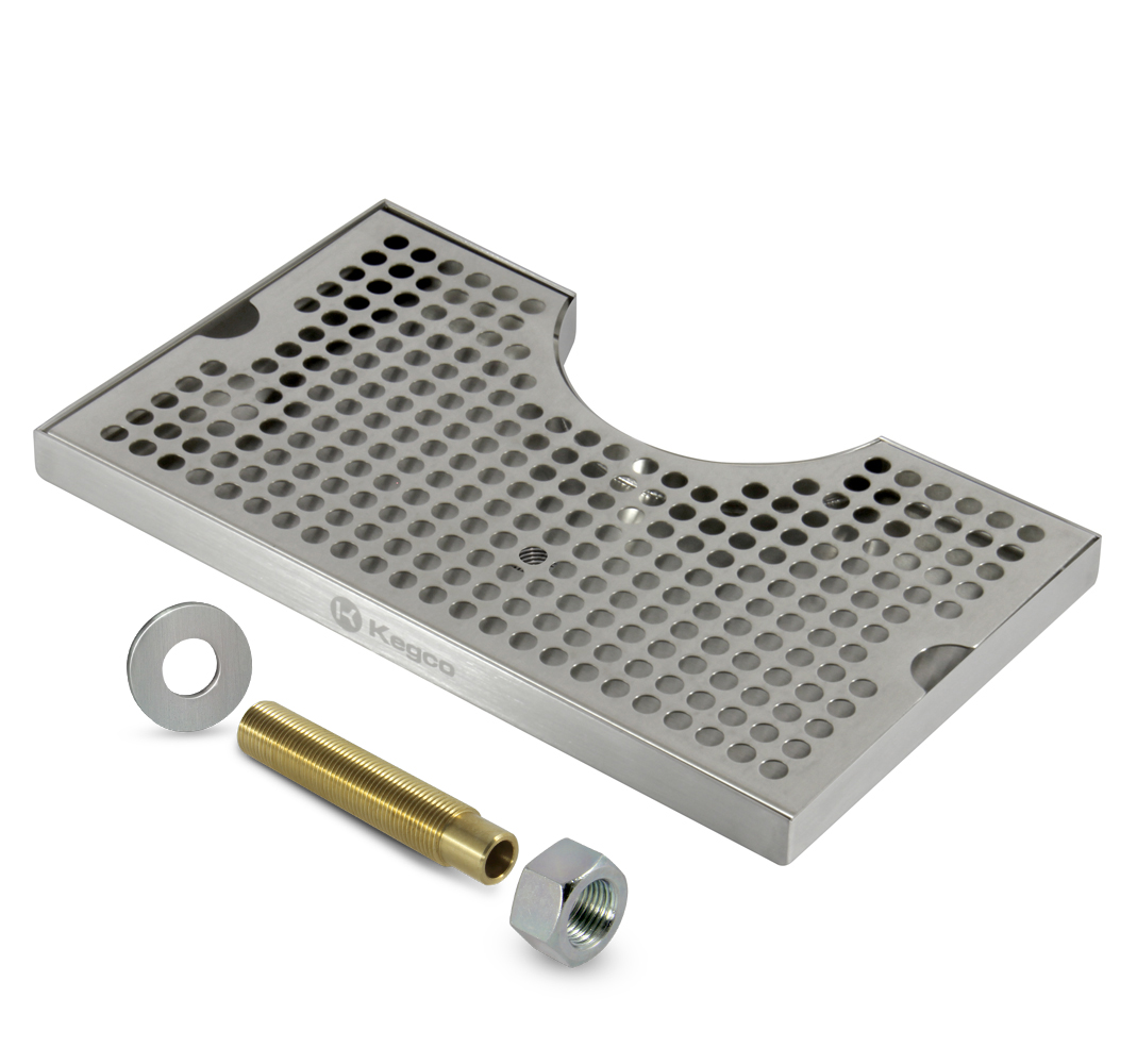 DP-920D Surface Mount Drip Tray with 3" Column Cut Out - Stainless ...