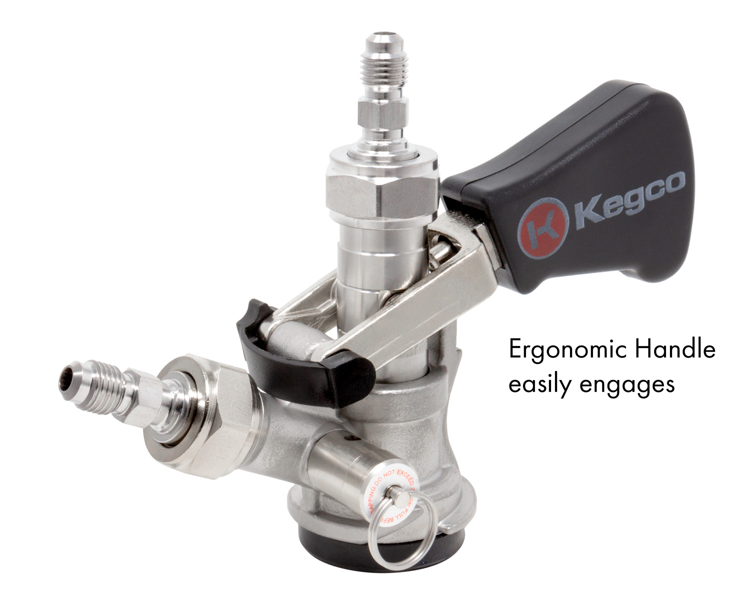 Kegco KTS97-MFL D System Ergonomic Lever Handle Keg Tap Coupler with 1/ ...