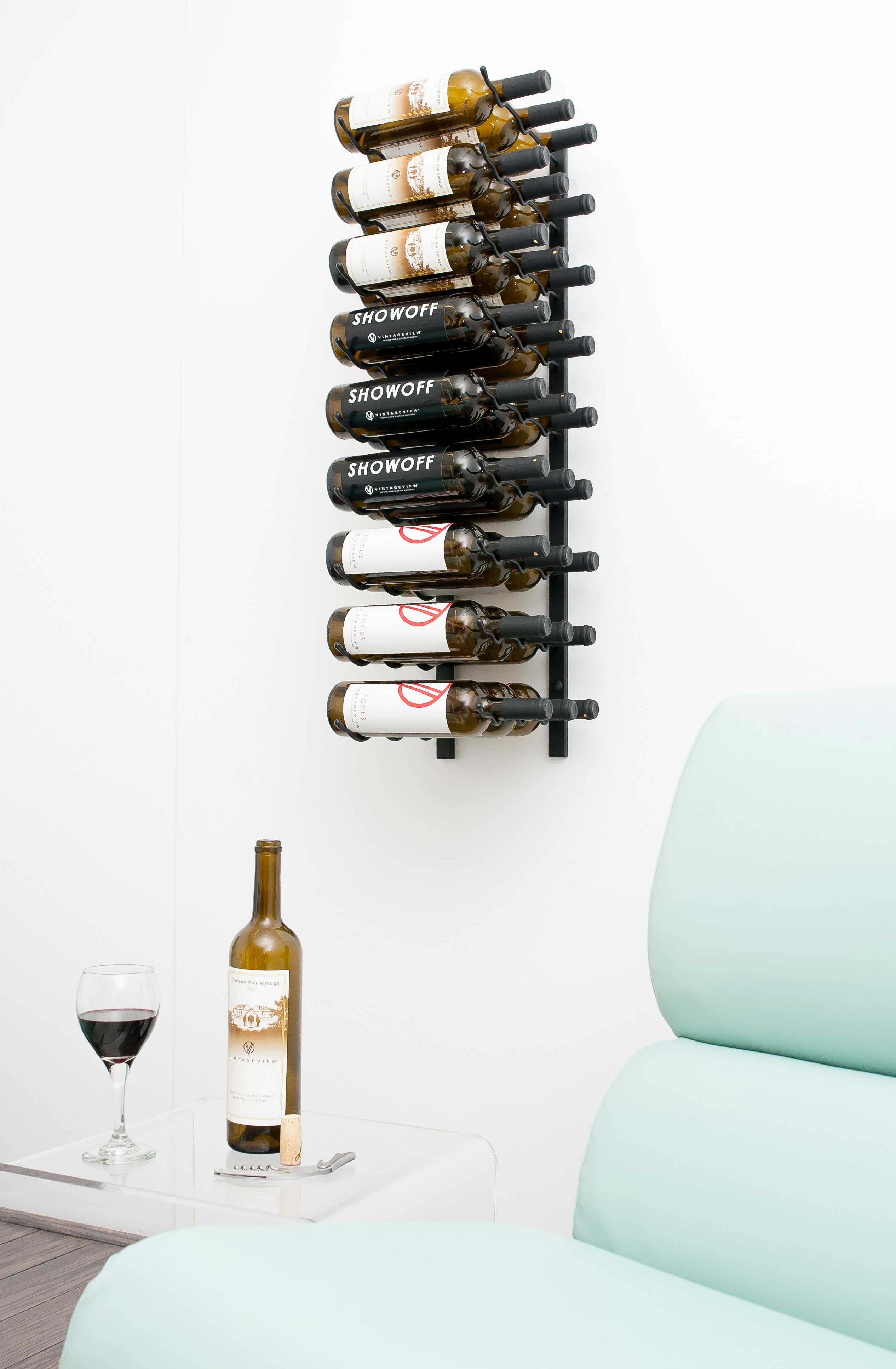 Vintage View WS33-K - 27 Bottle VintageView Wine Rack - Satin Black ...