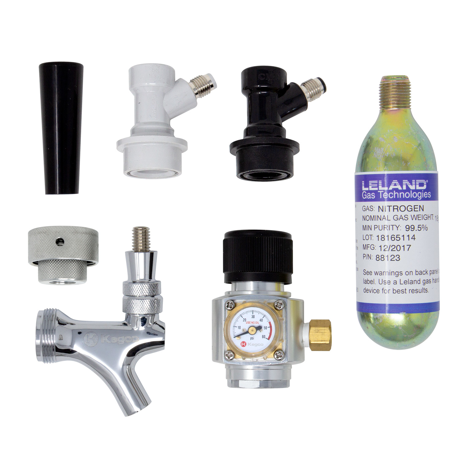 Kegco Economy Mini Nitrogen Regulator Portable Dispense Kit ...