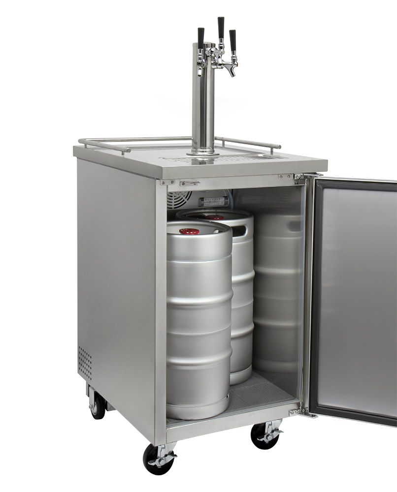 Kegco XCK-1S-3 Three Faucet Commercial Kegerator Restaurant Beer ...