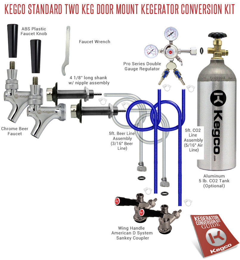 Kegco Standard Keg Tap Conversion DIY Kegerator Kit Beer Cooler Taps ...