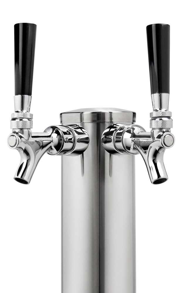 14" Tall Polished Stainless Steel Draft Beer Tower - Standard Faucets ...