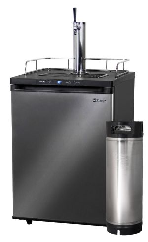 Photo of Kegco Home-Brew Kegerator with 5 Gallon Keg - Black Cabinet ...
