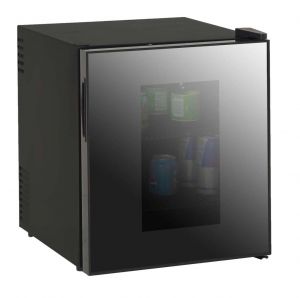 Photo of 1.7 Cu. Ft. Deluxe Beverage Cooler - Black Cabinet and Mirror ...