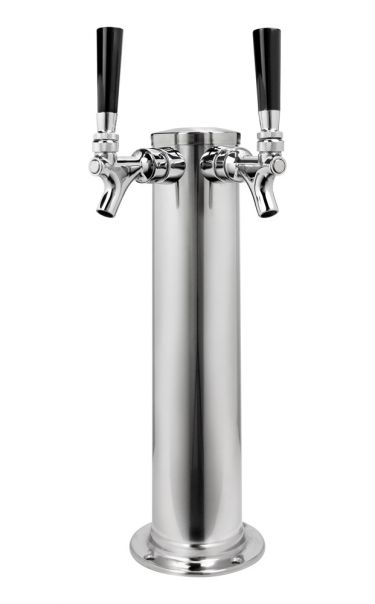 14" Tall Polished Stainless Steel Draft Beer Tower - Standard Faucets ...